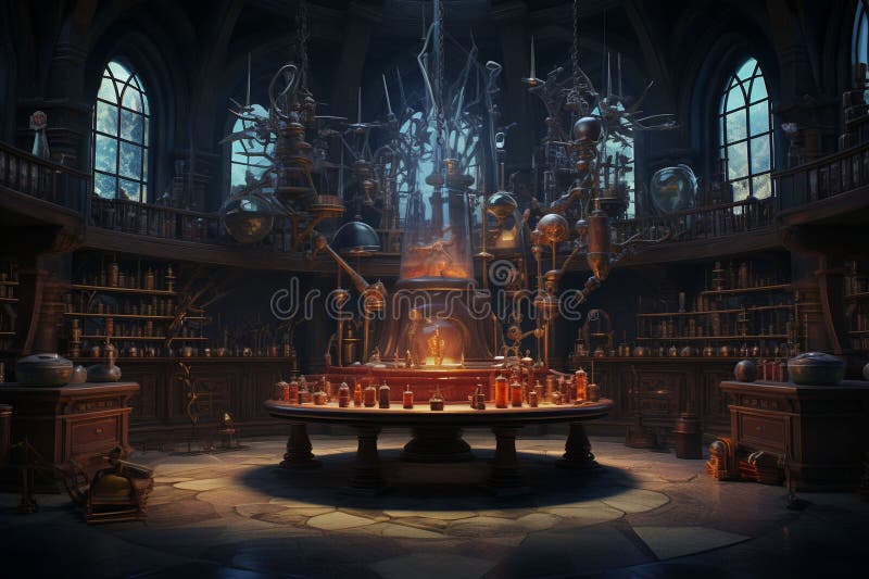 Wicked Wizards Laboratory a Wicked Wizards Stock Illustration ...