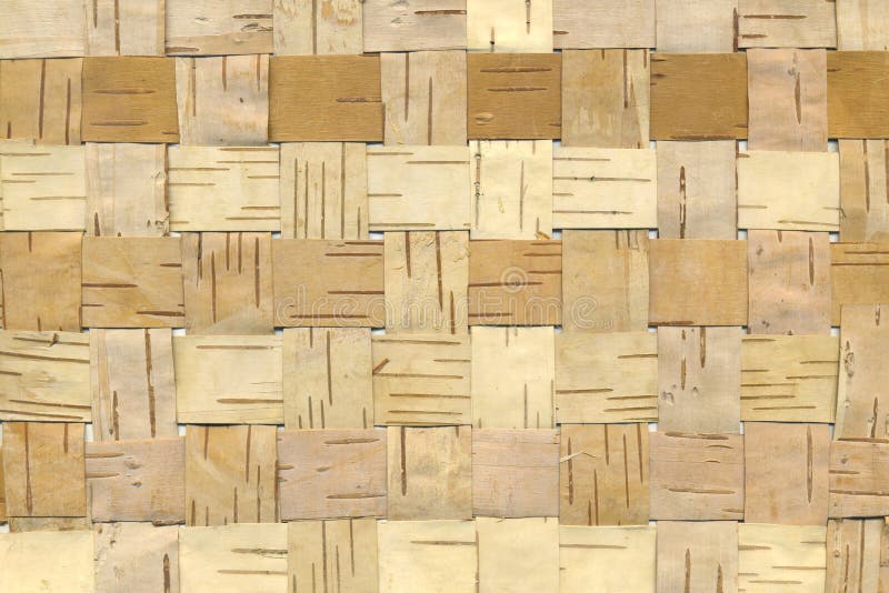 Wicker Background from Birch Bark Strips Stock Photo - Image of damage ...