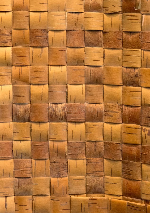 Wicker Background from Birch Bark Strips. Natural Material Stock Photo ...