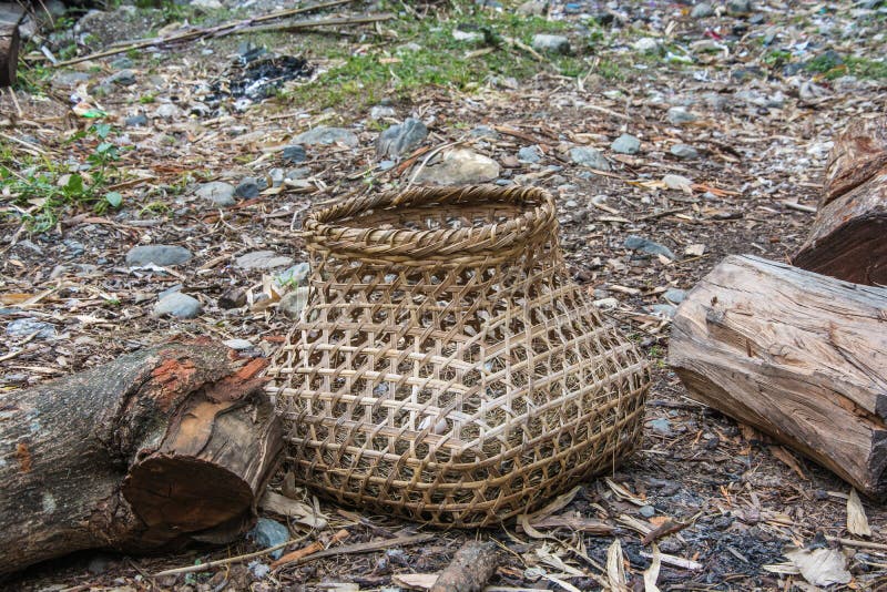 Wicker Basket with Chicken Egg. Stock Image - Image of natural, chicken ...