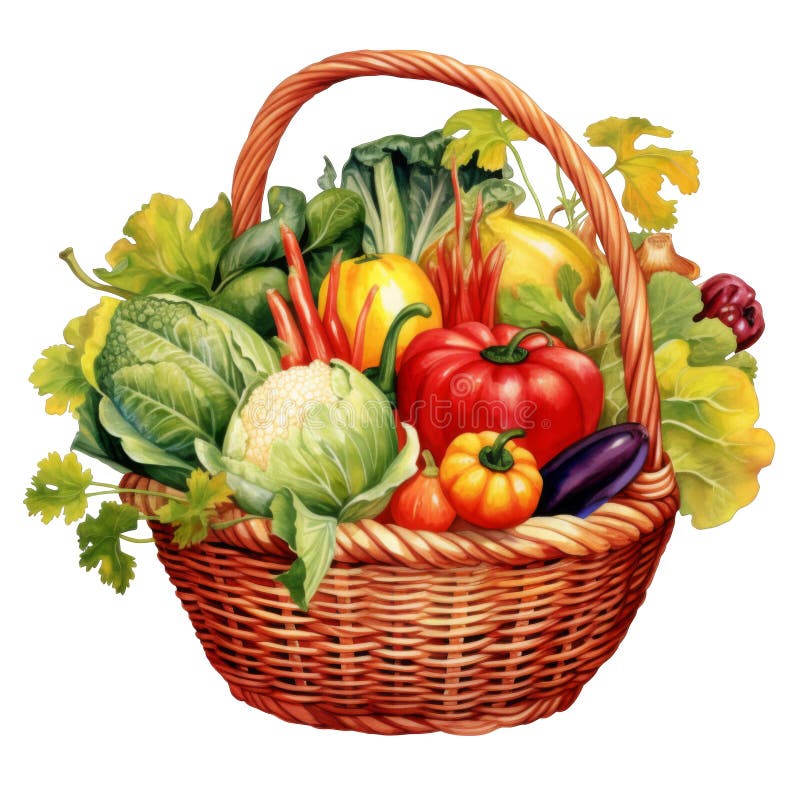 Basket Overflowing with Fresh Fruits, Cheeses, and Other Picnic ...