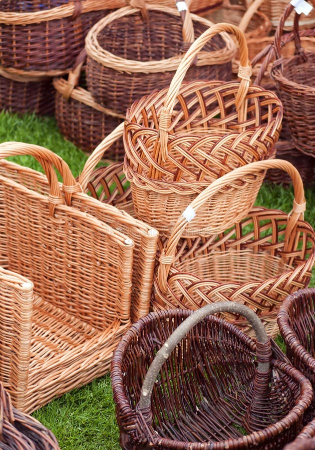 Wicker baskets 03 stock image. Image of burlap, ecology - 21077015