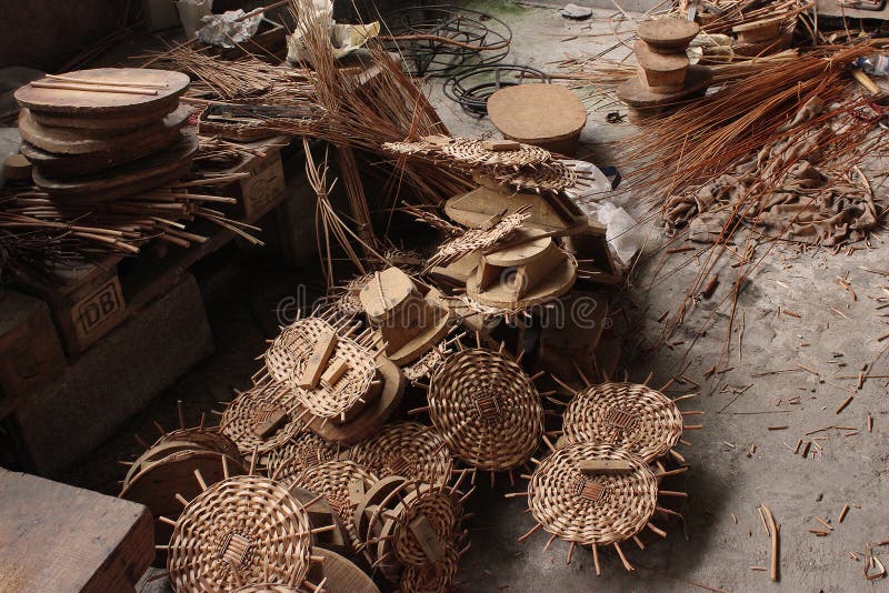 Wicker Baskets,handmade Example. Stock Image - Image of baskets ...