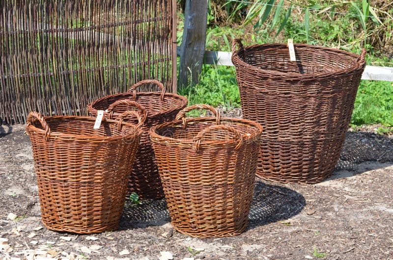 Wicker Baskets stock photo. Image of wicker, sale, exhibition - 59294214