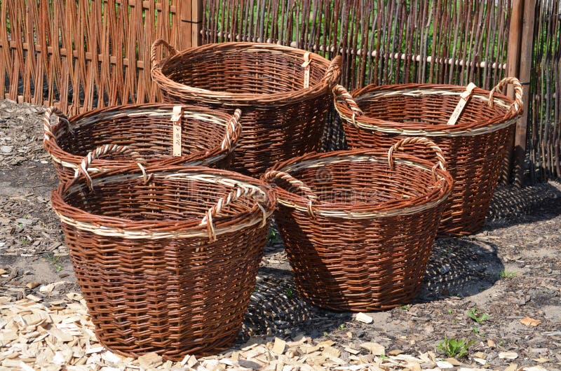 Wicker Baskets stock photo. Image of gardening, plaited - 59294288
