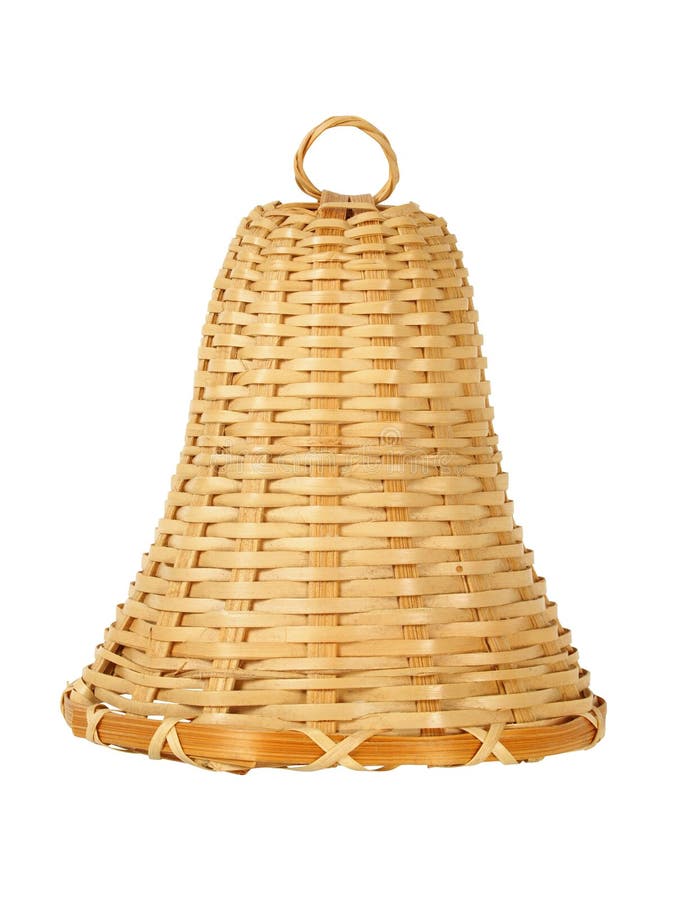 Wicker bell on white stock photo. Image of isolated - 134705372