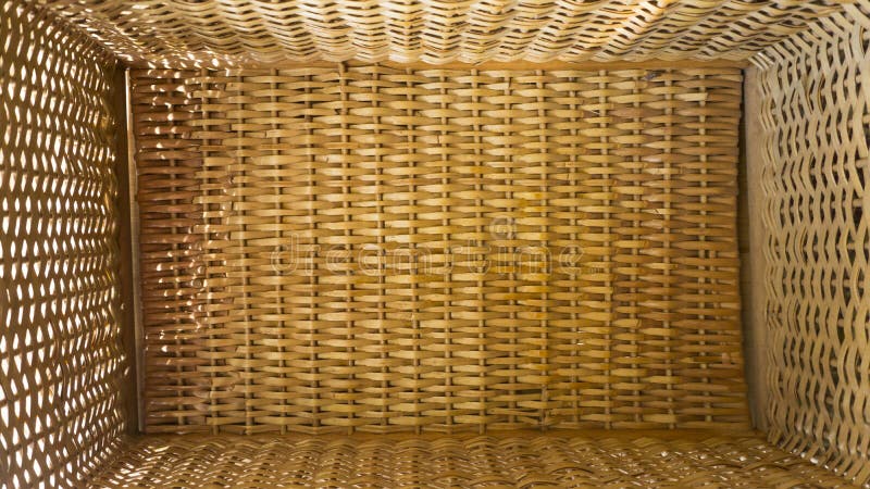 Wicker Box Basket View from Above Stock Image - Image of frame, pattern ...