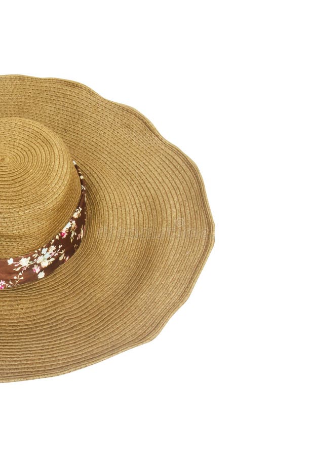 Wicker Hat Isolated on White Stock Image - Image of accessories, relax ...