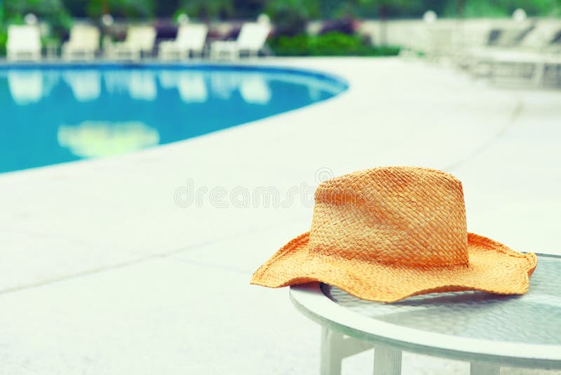 Wicker hat stock photo. Image of cool, relax, high, bench - 31618978