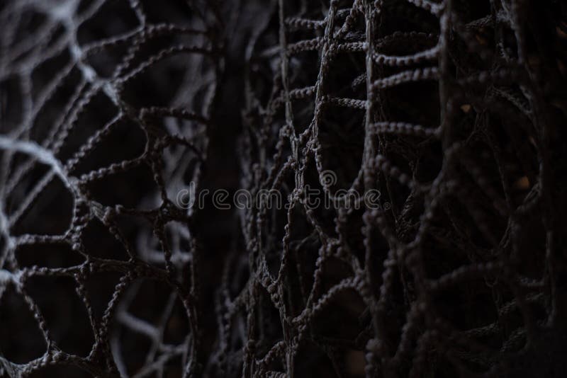 Wicker Mesh of Threads As a Background with a Soft Blurred Focus in the ...