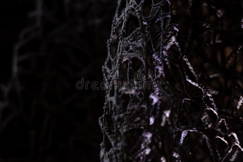 Wicker Mesh of Threads As a Background with a Soft Blurred Focus in the ...
