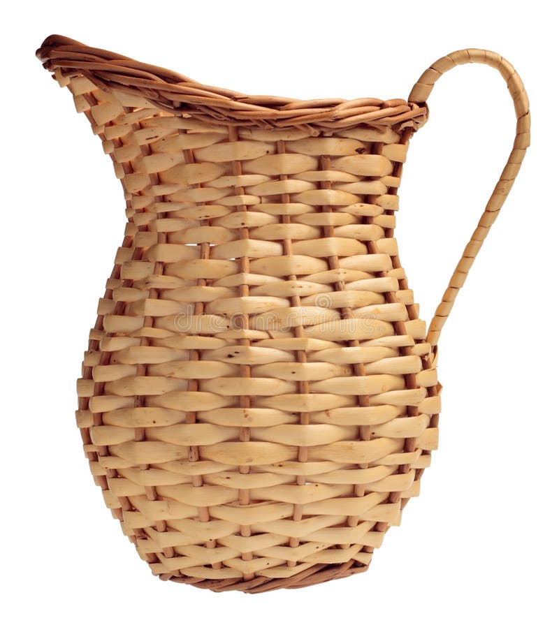 Wicker pitcher stock image. Image of weaving, wickerwork - 25405525