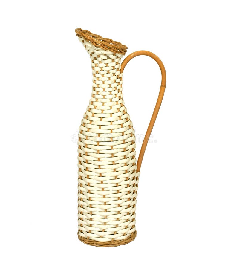Wicker pitcher stock image. Image of weaving, wickerwork - 25405525