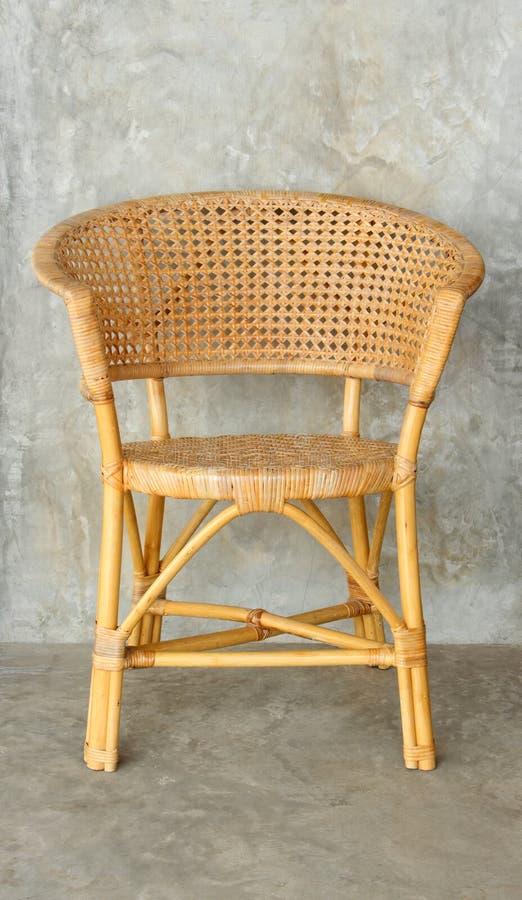 Wicker Rattan Chairs on Floating Bar Counter with Garden Outside ...