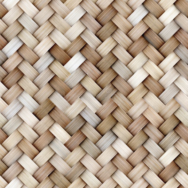Wicker Rattan Seamless Texture for CG Stock Image - Image of mesh ...