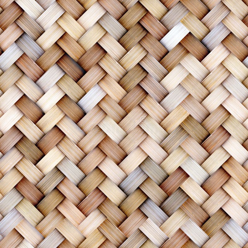 Wicker Rattan Seamless Texture for CG Stock Photo - Image of basket ...