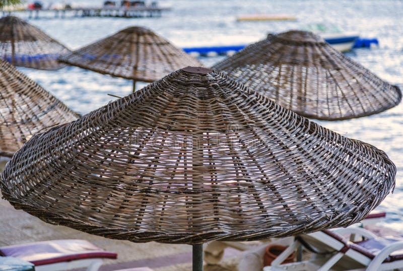 Wicker roof stock image. Image of craft, cottage, fence - 24756825