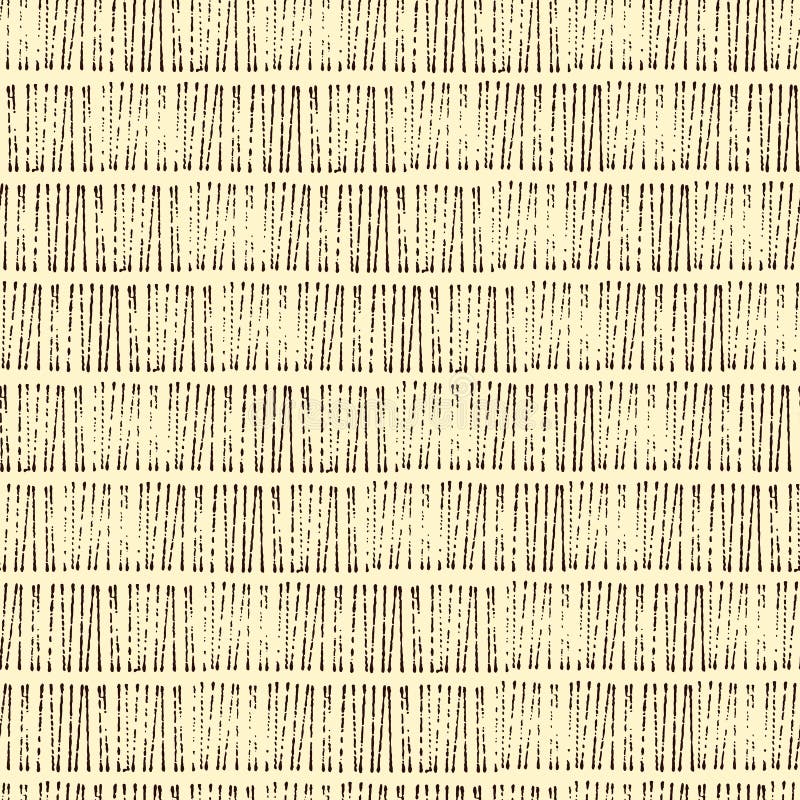 Wicker Texture, Rustic Stamp Style Seamless Vector Pattern, Black and ...