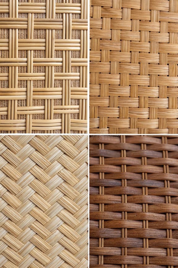 Wicker Texture Set. Set of 4 Wicker Textures Stock Illustration ...