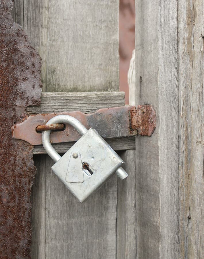 Wicket door with a padlock stock photo. Image of open - 34525166