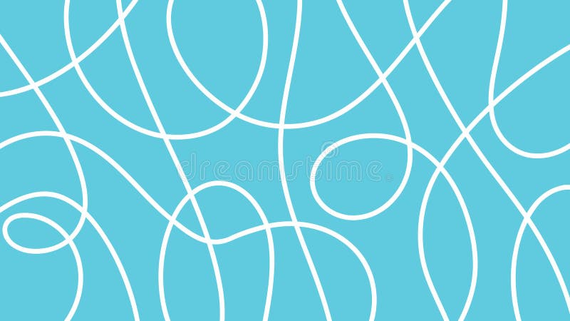 Wide Abstract Background with Hand Drawn White Line, Doodle. Horizontal ...