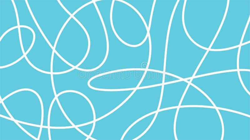 Wide Abstract Background with Hand Drawn White Line, Doodle. Horizontal ...