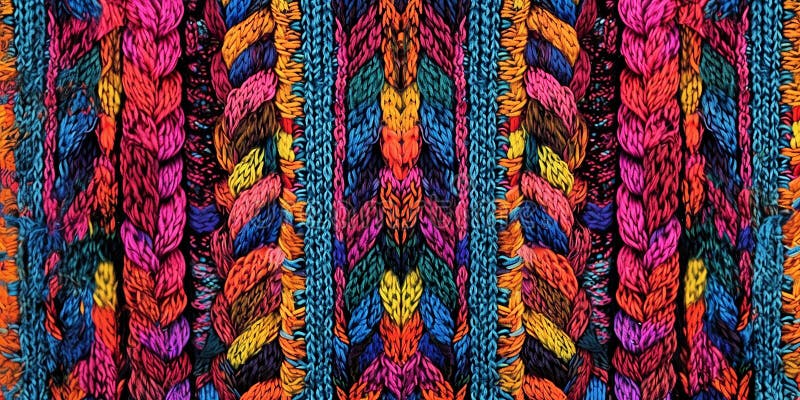 Wide Abstract Wool Background Large Hand Knitting Stock Illustration ...