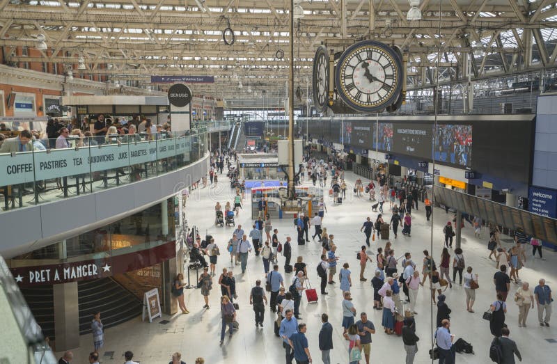 Wide Angle Aerial View Over Waterloo Station London - LONDON, ENGLAND ...