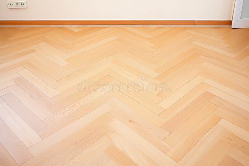 Wide Angle of Brushed Finish Parquet Flooring Stock Photo - Image of ...