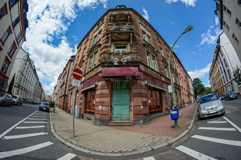 Wide angle building editorial photo. Image of fisheye - 97156261