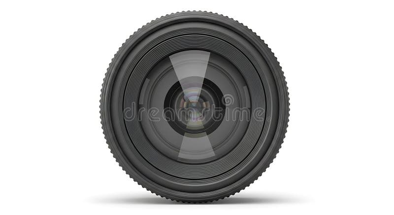 Wide-angle Camera Lens with a Circular Shape, Featuring Concentric ...