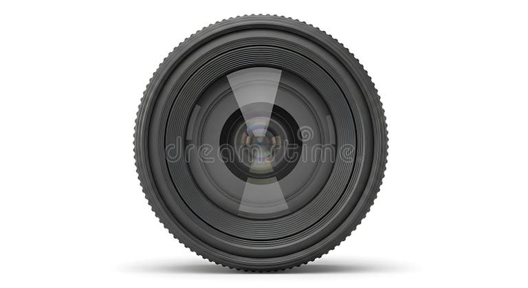 Wide-angle Camera Lens with a Circular Shape, Featuring Concentric ...
