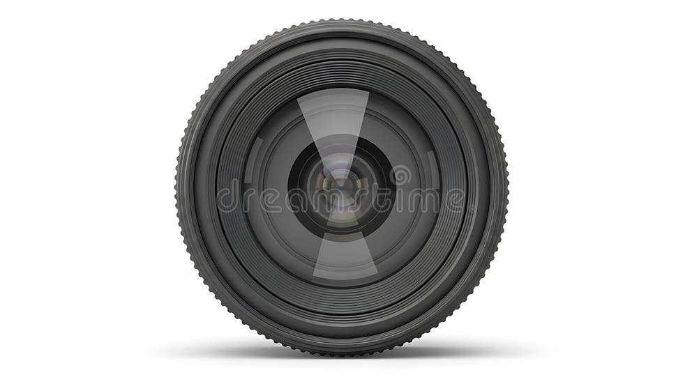 Wide-angle Camera Lens with a Circular Shape, Featuring Concentric ...