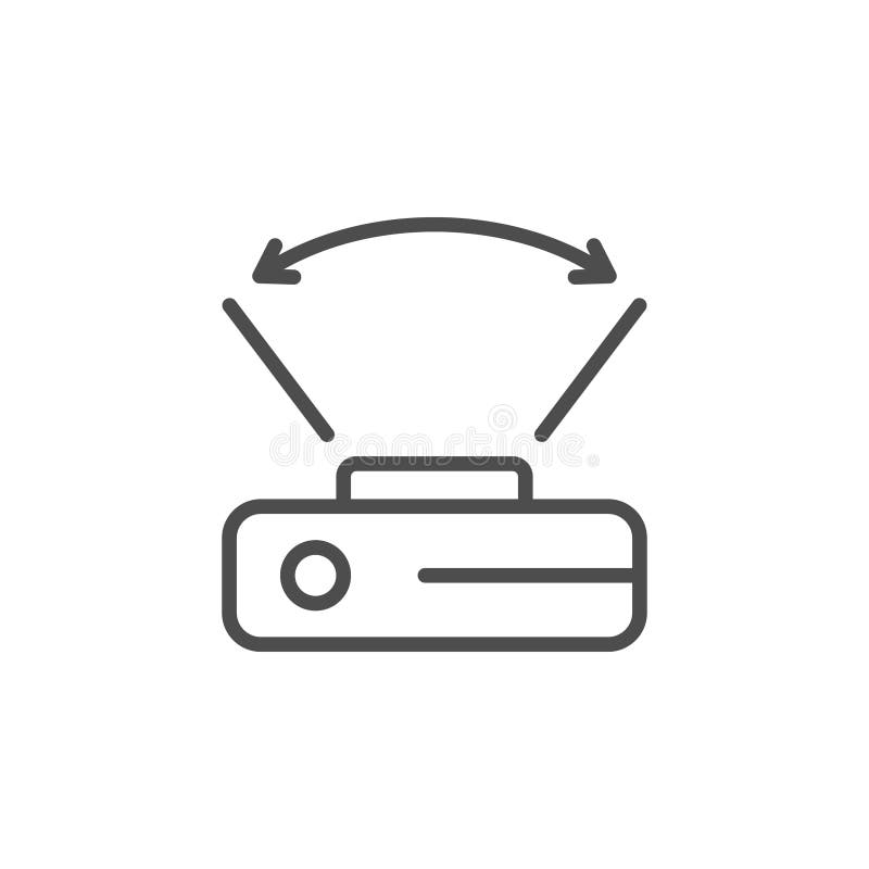 Wide Angle Camera Line Icon Stock Vector - Illustration of optical ...