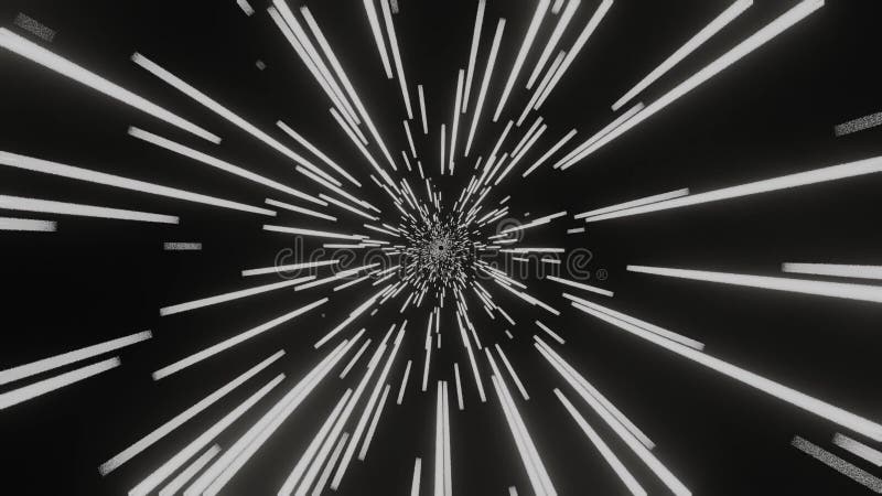 Wide Angle 3d Animation of White Star Trails or Starlights Stock ...