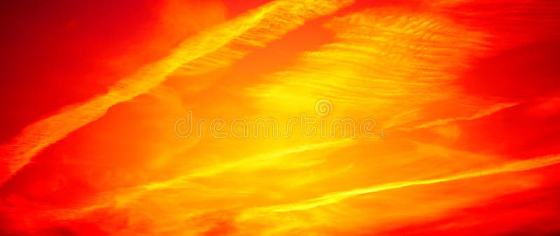 Wide Angle Fiery Red Dramatic Sky Background Stock Photo - Image of ...