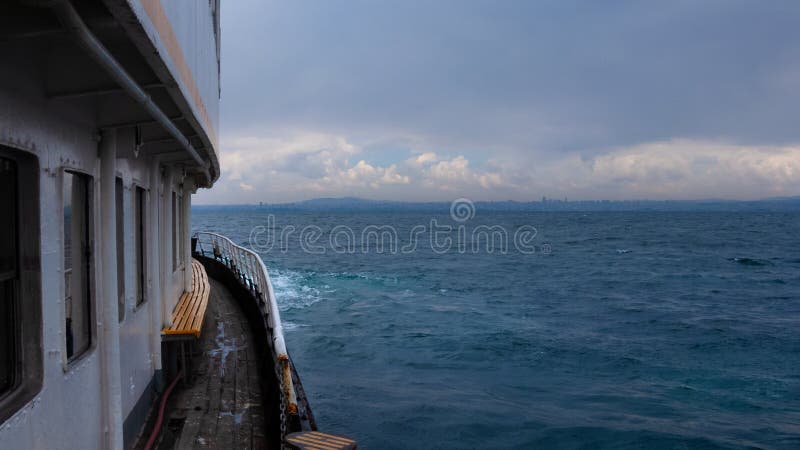 View from the Boat in the Sea Stock Photo - Image of istanbul, bosporus ...