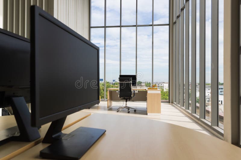 A Wide-angle Image of a Modern Office Stock Photo - Image of building ...