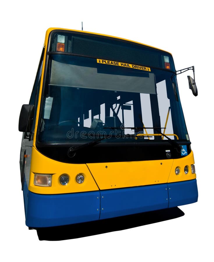 Wide Angle Isolated Bus with Clipping Paths Stock Image - Image of wide ...