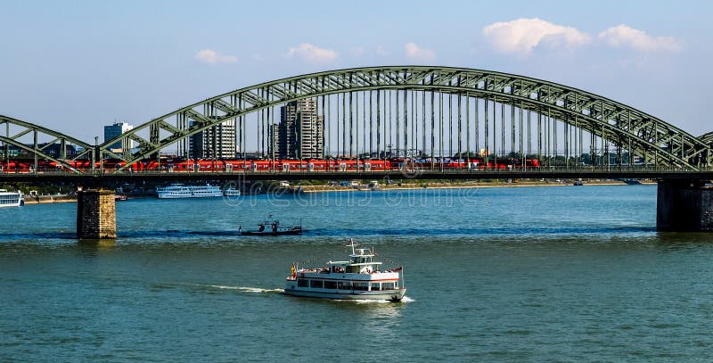 Wide Koeln panorama view stock photo. Image of architecture - 108840914