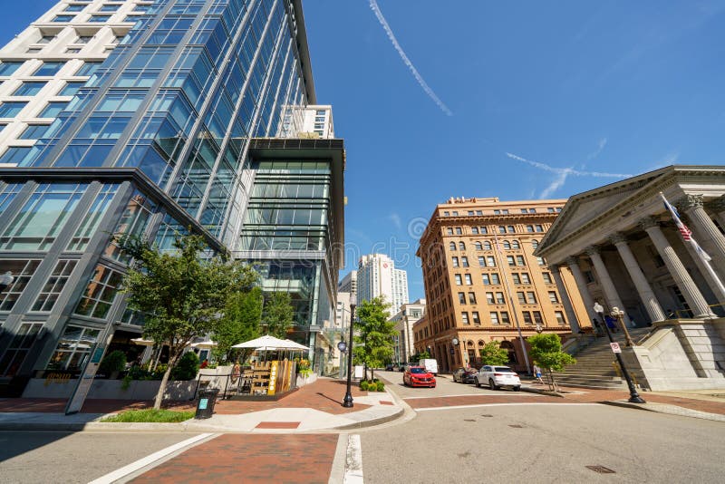 Wide Angle Photo Downtown Norfolk VA USA Editorial Photo - Image of ...