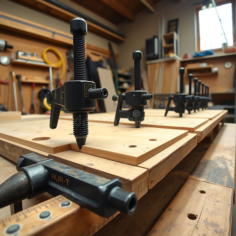 A Wide Angle Photo Showing a Row of Different Sized Clamping Tools in ...