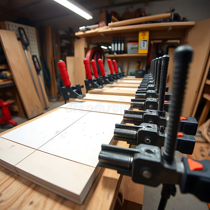 A Wide Angle Photo Showing a Row of Different Sized Clamping Tools in ...