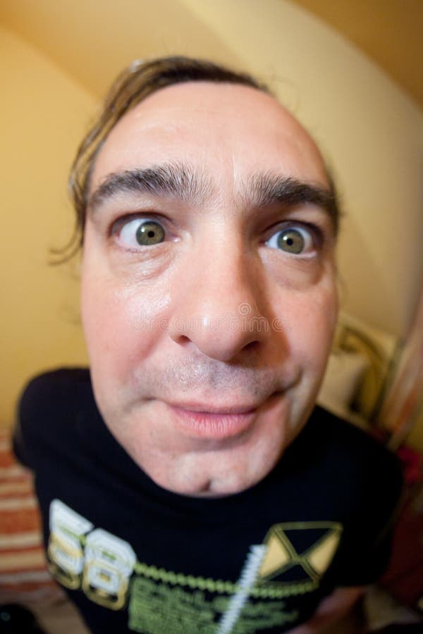 Wide-angle portrait stock photo. Image of scary, positive - 25890220