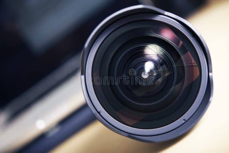 Wide Angle Pro Lens stock photo. Image of photographic - 38029328