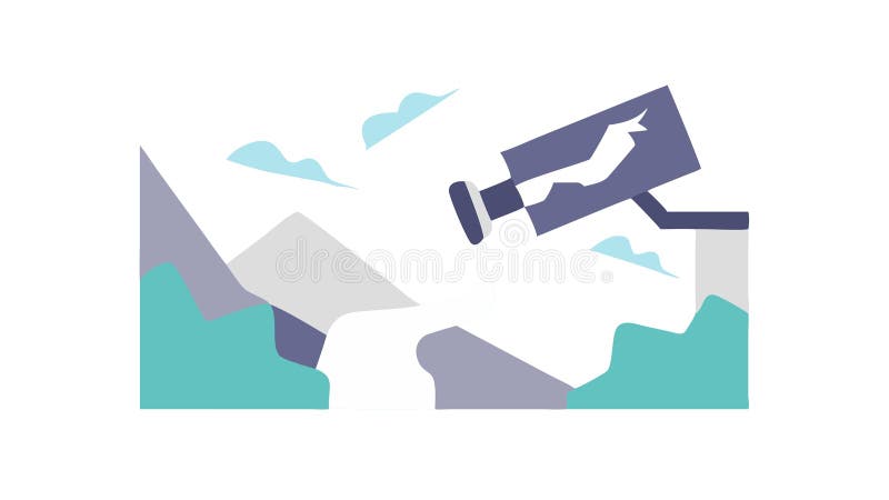 Wide-Angle Security Camera Over Mountainous Terrain Vector Design ...