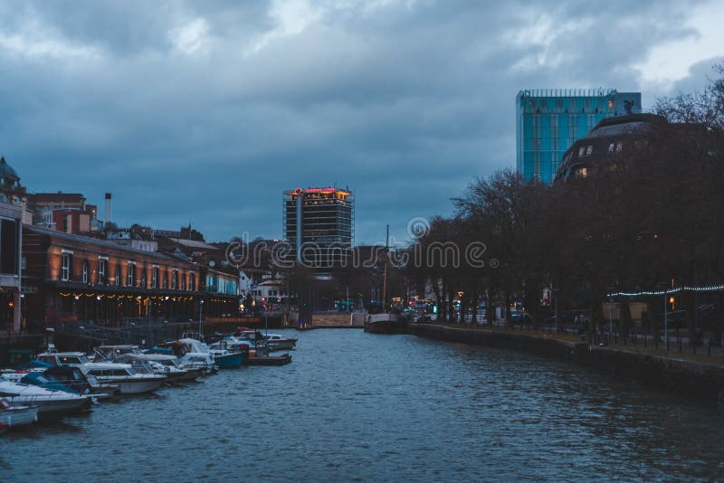 Wide Angle Shot of the City of Bristol in UK Stock Image - Image of ...