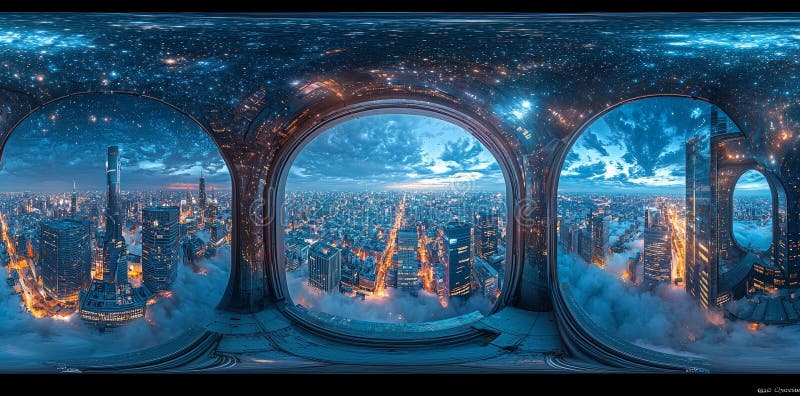 A 360-degree Full Spherical HDRI Panorama of an Empty Exhibition Space ...