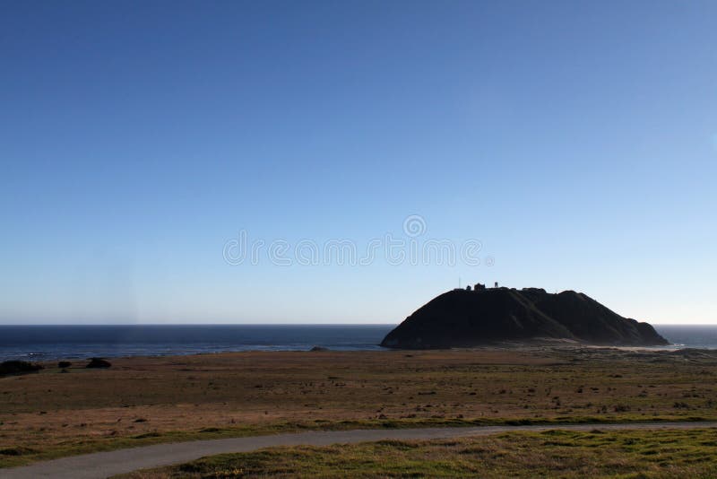 Wide Angle Shot of Point Sur Lighthouse in the USA Stock Image - Image ...