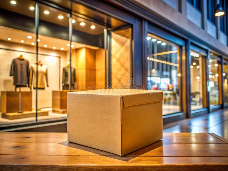 Empty Brown Paper Box with Product Window a Versatile Storefront ...